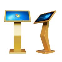 China Customized 21.5 Inch All In One PC Touch Screen Gold Shell Wide Lcd Ad Player for sale