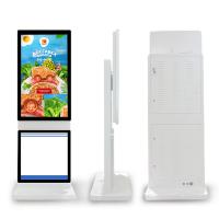 China Rotating Digital Poster Touch Screen Monitor Floor Stand , High Resolution Digital Kiosk Display for sale