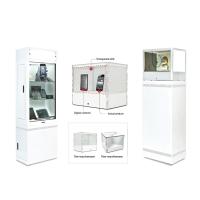 China Double Sided Transparent LCD Screen AC 110V ~ 240V With Tempered Glass Door for sale