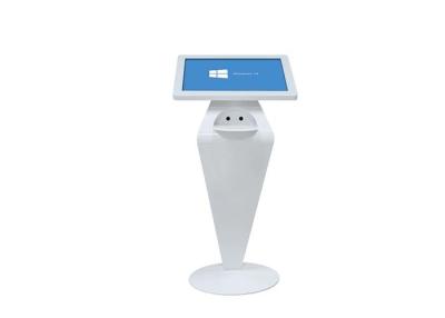 China Customized 22 Inch Floor Stand White Color Touch Screen Interactive Kiosk For Hotel for sale