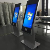 China 43 Inch Floor Stand Interactive IR Touch Screen Kiosk Computer Totem With Webcam And Scanner for sale