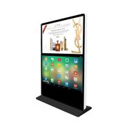 China 65 Inch Dual Lcd Screen Kiosk, Ready Stock Digital Signage Touch Screen Kiosk Floor Stand Information Station for sale