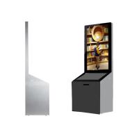 China 43 Inch Standing Advertising Display Bulit In Android / PC System With Donation Box for sale