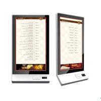 China 32 Inch Wall Mounted Touch Screen Kiosk Food Self Service Kiosk Bulit In POS System for sale