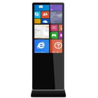 China High Brightness Touch Screen Monitor Floor Stand , Digital Advertising Displays 43 - 65 Inch for sale