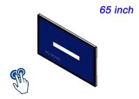 China 65-Inch Touch Embedded Display for Medical Diagnostics, Oil and Gas Equipment, Factory Automation, and Command Centers for sale
