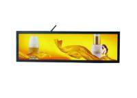 China 28.6 Inch Ultra Wide Stretched Bar LCD Advertising Player For Retail Shop Shelf for sale