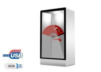 China 75 Inch Transparent Lcd Totem Advertising Kiosk For Exhibition Hall for sale