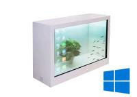China 21.5 Inch Transparent Lcd Showcase Interactive LCD Advertising Screen for sale
