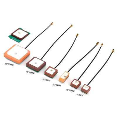 China Hot Sale Custom Ceramic Patch Antenna Gps Gnss Antena 25*25*4m Dual Band Internal 915mhz Ceramic Antenna for sale