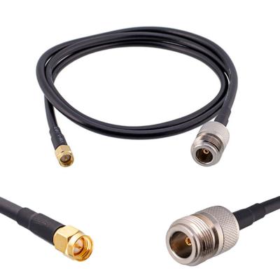 China Lmr 200 50ohm 0-6000MHz Rf Coaxial Cable Sma Male to N Male for Rf Rfid Antenna for sale
