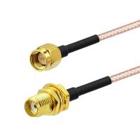 China SMA Female Bulkhead Mount to SMA Male RG316 Antenna Extension Cable Pigtail Jumper Cable Antenna Adapter for sale