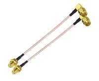 China Coaxial Assembly FPV Antenna Extension SMA Female SMA Male Right Angle Jumper Cable DC-6GHz Frequency Communication Cables for sale