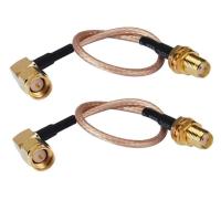 China Coaxial Assembly FPV Antenna Extension SMA Female SMA Male Right Angle Jumper Cable DC-6GHz Frequency Communication Cables for sale