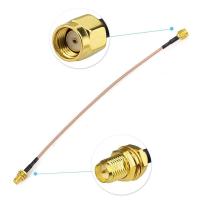 China Coaxial WiFi Antenna Extension Cable RG316 RP-SMA Connectors 30cm 12 Inch for WiFi Router Security IP Camera Wireless Mini PCI for sale