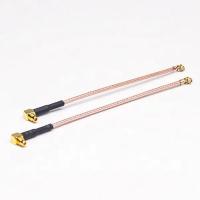 China 1.37 Connection Adapter for Coaxial Mmcx Male Elbow RF Test Feeder with Silver-Plated Signal Line RG178 Communication Cables for sale