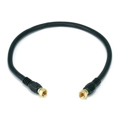 China RG6 Quad Shield CL2 Coaxial Cable with F Type Connector for Television Communication Cables for sale