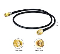 China High Quality RG58 CCU Solid Conductor Coaxial Cable N Female SMA Male 50ohm Low Loss 10m Antenna Signal Communication for sale