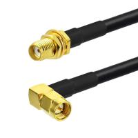 China RG58 Coaxial Cable for Male Female Right Angle Pigtail RF Cable Assembly Vertical Polarization 50W 6GHz 3.5dBi Antenna for sale