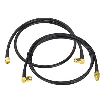 China RG58 Coaxial Cable for Male Female Right Angle Pigtail RF Cable Assembly Vertical Polarization 50W 6GHz 3.5dBi Antenna for sale