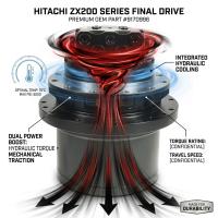 China ZX200 ZX210 Final Drive Travel Gearbox Motor 9170996 9233687 9195447 for Hitachi Excavator for sale