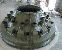 China FRP Tank and Scrubber ASME RTP-1 Chemical Storage 60° Tapered Bottom Silos for sale