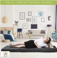 China Tri Fold POE Mattress With Removable Cover Lightweight Portable for sale