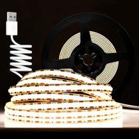 China COB Led Strip Light 320led/m DC5V 3000K IP20/IP65/IP67 Rated With 3 years warranty Uniform Lighting for sale