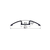 China 1710 LED Profiles With Diffuser Linear LED Aluminum Profile For Under Cabinet Lighting for sale