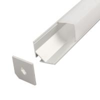 China 6063-T5 Aluminum Alloy Corner LED Channel 45 Degree LED Profile for sale