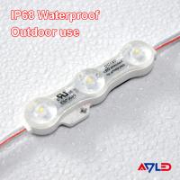 China Samsung LED Module Light Source Injection SMD 2835 3 Lamp Warm White 12V Waterproof IP68 for sale