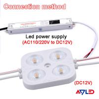 China 12v 4w Led Injection Module Outdoor Advertising Smd 2835 Square 4 Led Module High Quality for sale
