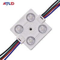 China Color Changing LED RGB Light Modules IP67 Square Injection 4 LED 12V 5050 SMD for sale