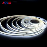 China Waterproof COB LED Strips No Dots Connecting Cutting 12 24 Volt White Super Bright for sale