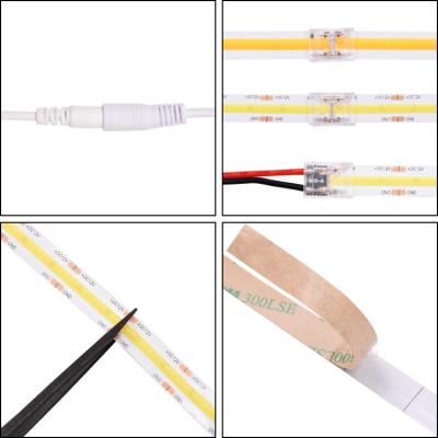 China UL Flexible LED Strip Famous Chip 24V Ultra Thin Silicone 10mm PCB board IP20 528 cob led lights for sale
