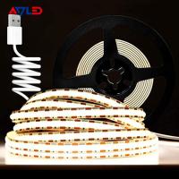 China DC5V Double Layer 2oz PCB 320led/M COB Led Strip Light IP20/IP67 With 3000K Color Temperature for sale