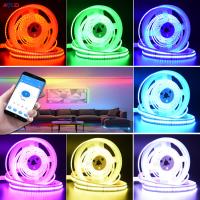 China RGB CCT Led Strip COB Strip Light Multi Coloured Garden Led Streifen for sale