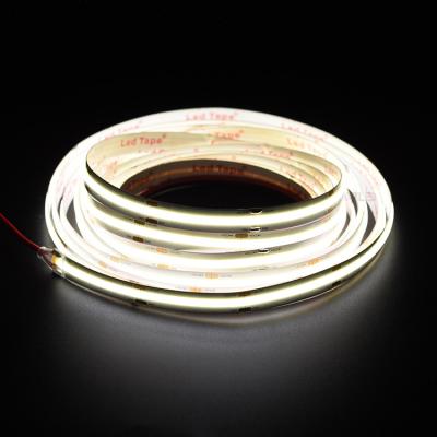 China 504leds/M COB LED Strip DC12V/24V 6500K IP20 10mm PCB Width Blue Adhensiven For Linear Lights for sale