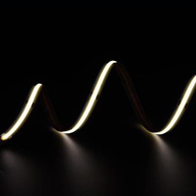 China Super Bright 528 LEDs/M COB Led Strip 12V 24V 10MM Spotless Yellow COB/FOB Strip Light for sale