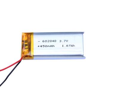 China 602040P 450mAh 3.7V Consumer Electronics Battery For PC PDA Tablet Ebook MID for sale