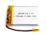 China 3.7v 1500mAh 853450 Polymer Li Ion Battery 8.5*34.0*52.5MM for sale