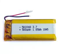 China 1.85Wh Small Rechargeable Polymer Li Ion Battery 502248 500mAh 3.7V for sale