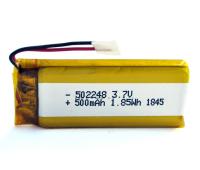 China 1.85Wh Small Rechargeable Polymer Li Ion Battery 502248 500mAh 3.7V for sale