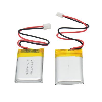 China OEM 400mAh 602535 3.7V Lithium Polymer Ion Battery For MP3 Player for sale