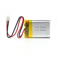 China OEM 400mAh 602535 3.7V Lithium Polymer Ion Battery For MP3 Player for sale