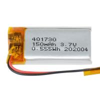 China 3.7V 150mAh Rechargeable Mini Lithium Polymer Cell 401730 For Bluetooth for sale