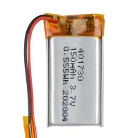 China 3.7V 150mAh Rechargeable Mini Lithium Polymer Cell 401730 For Bluetooth for sale