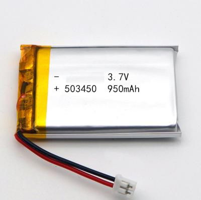 China 503450 Li Polymer Battery 950mAh 3.7V With Connector for sale