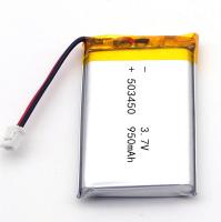 China 503450 Li Polymer Battery 950mAh 3.7V With Connector for sale