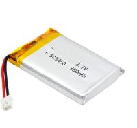 China 503450 Li Polymer Battery 950mAh 3.7V With Connector for sale